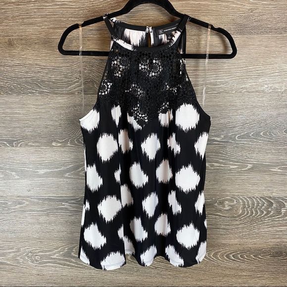 INC International Concepts | Tops | Incikat Spots Lace Detail Halter ...